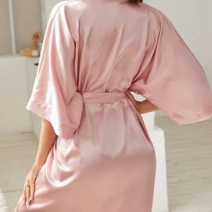 Intimates & Sleepwear | Light Pink Satin Robe | Poshmark